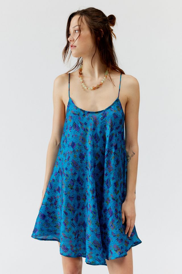 Urban Renewal Remade Sari Mini Slip Dress | Urban Outfitters