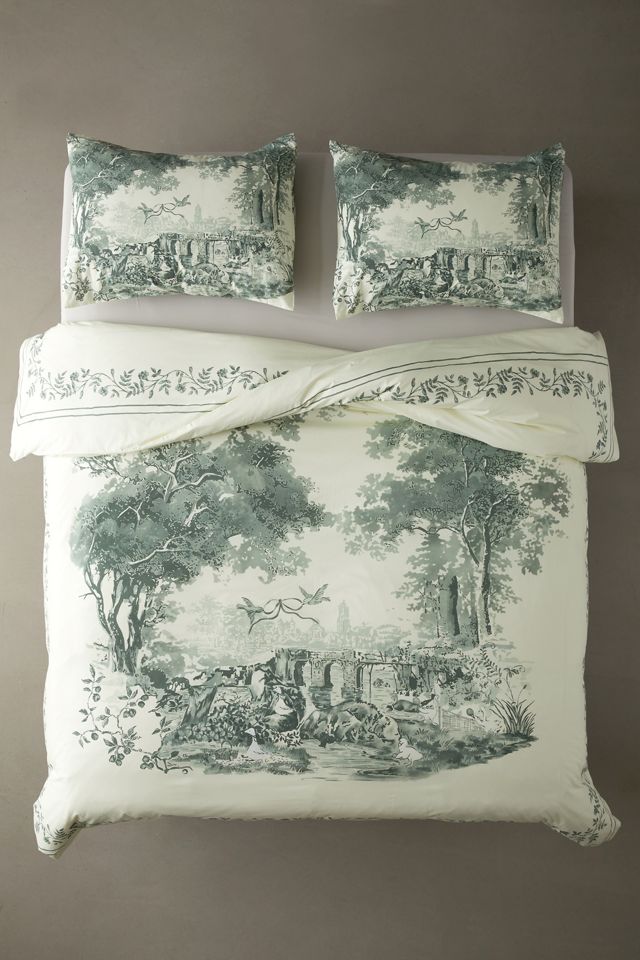 Goose Toile Breezy Cotton Percale Duvet Cover | Urban Outfitters
