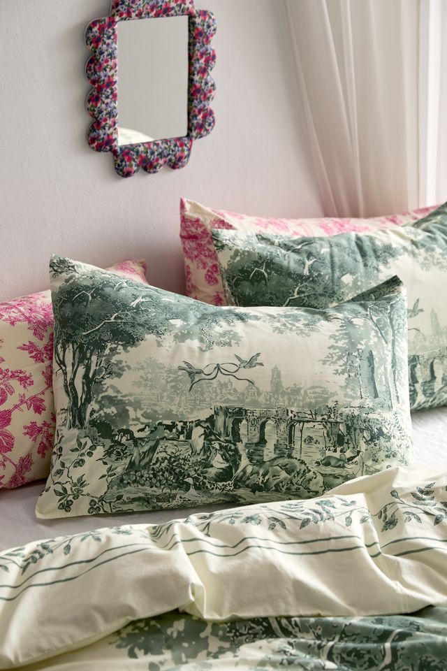 Goose Toile Breezy Cotton Percale Sham Set | Urban Outfitters