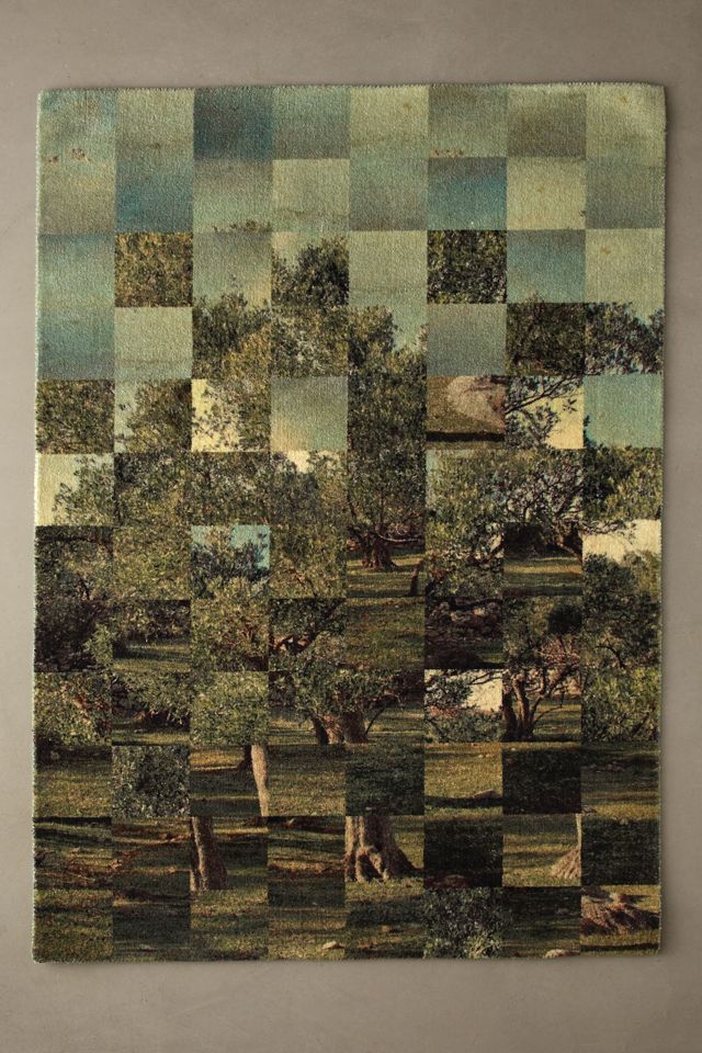 Pixelated Tree Printed Rug | Urban Outfitters