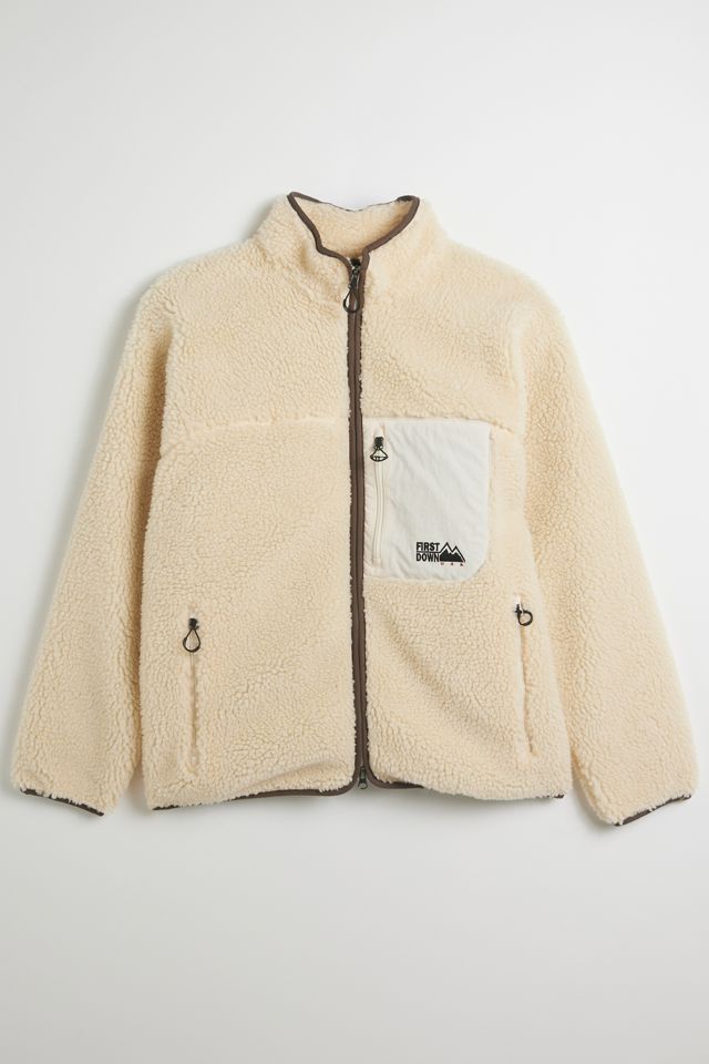 First Down Boa Fleece Jacket | Urban Outfitters
