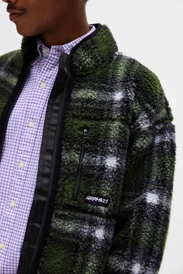 Gramicci Shadow Plaid Fleece Jacket | Urban Outfitters