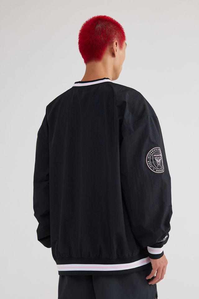 Mitchell & Ness Inter Miami Pullover Windbreaker Jacket | Urban Outfitters