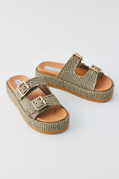 Steven Madden Karrigan Raffia Slide Sandal | Urban Outfitters Canada
