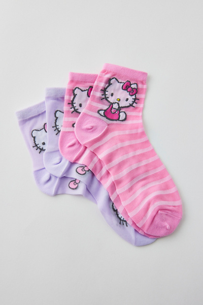 Hello Kitty Semi-Sheer Quarter Length Sock 2-Pack | Urban Outfitters Canada
