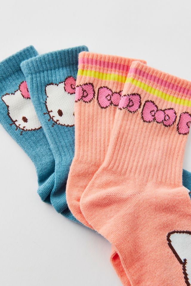 Hello Kitty Ribbed Mid-Crew Sock 2-Pack | Urban Outfitters Canada