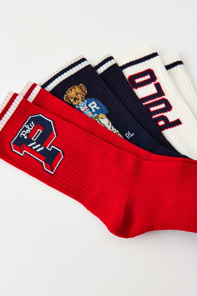 Polo Ralph Lauren Preppy Sport Crew Sock 3-Pack | Urban Outfitters