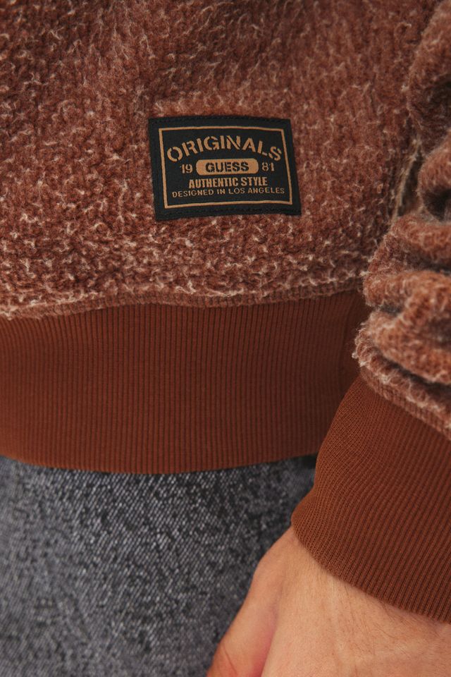 GUESS ORIGINALS Reverse Fleece Crew Neck Sweatshirt | Urban Outfitters