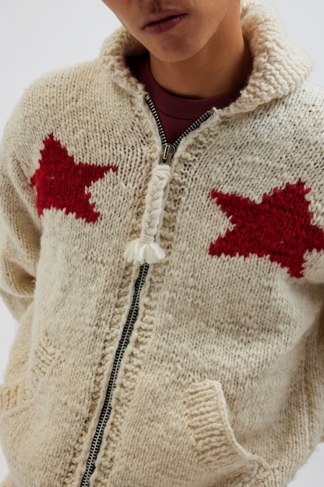 Chamula Star Zip Front Hooded Cardigan | Urban Outfitters