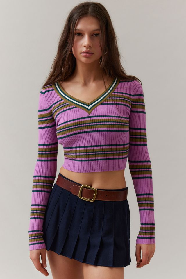 BDG Addison V Neck Ribbed Knit Sweater | Urban Outfitters Canada