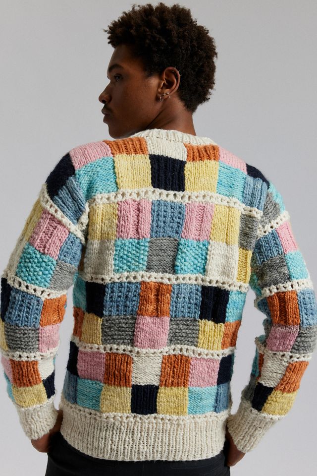 Chamula Sampler Squares Patchwork Crew Neck Sweater | Urban Outfitters