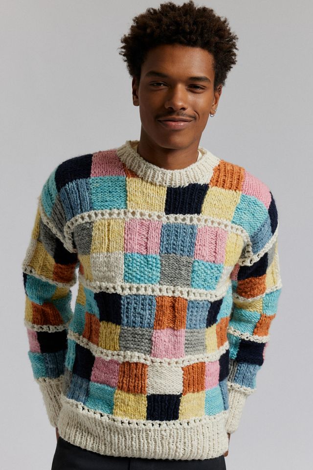 Chamula Sampler Squares Patchwork Crew Neck Sweater | Urban Outfitters