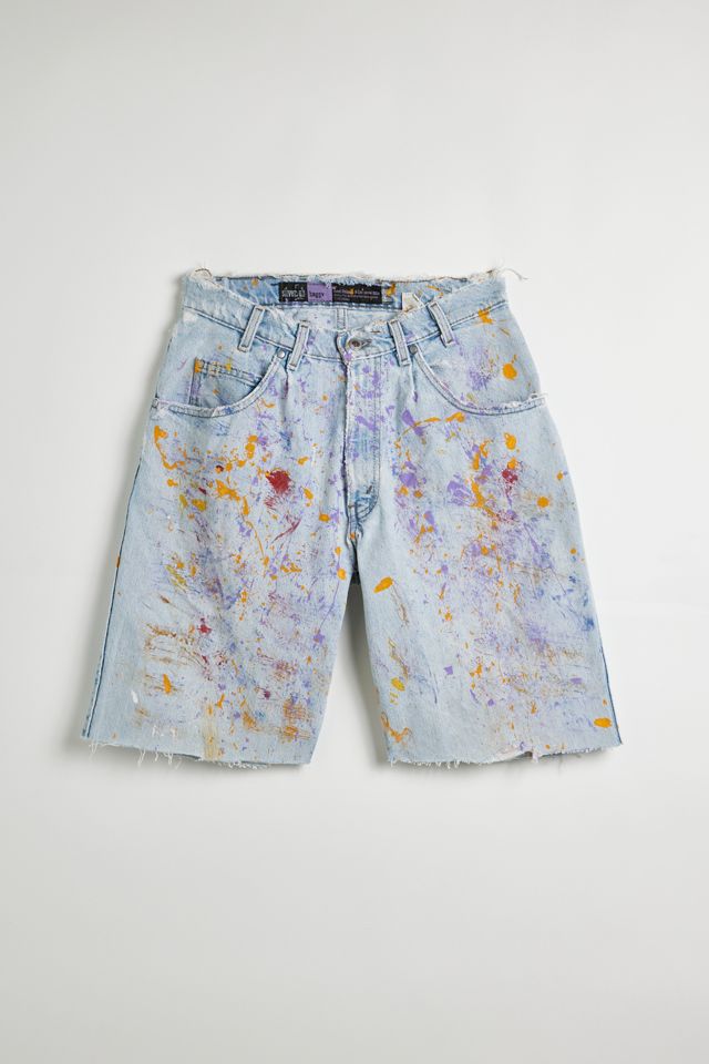 Vintage Paint Splatter Cutoff Denim Short | Urban Outfitters