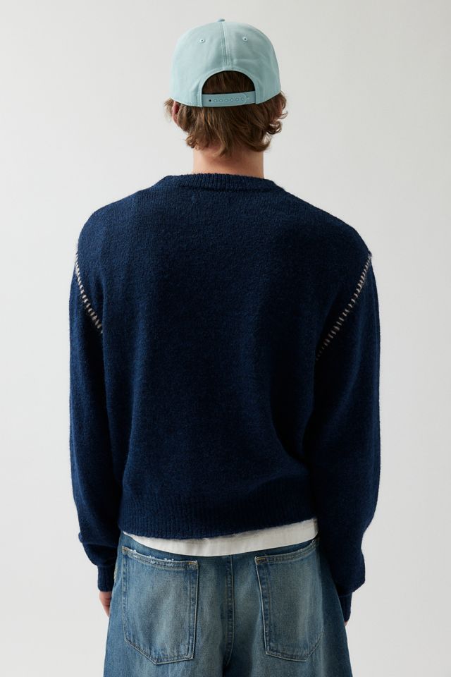 UO Hudson Shrunken Crew Neck Sweater | Urban Outfitters