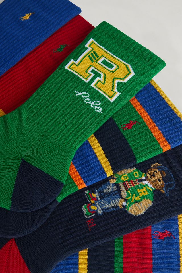 Polo Ralph Lauren American Heritage Bear Crew Sock 6-Pack | Urban ...