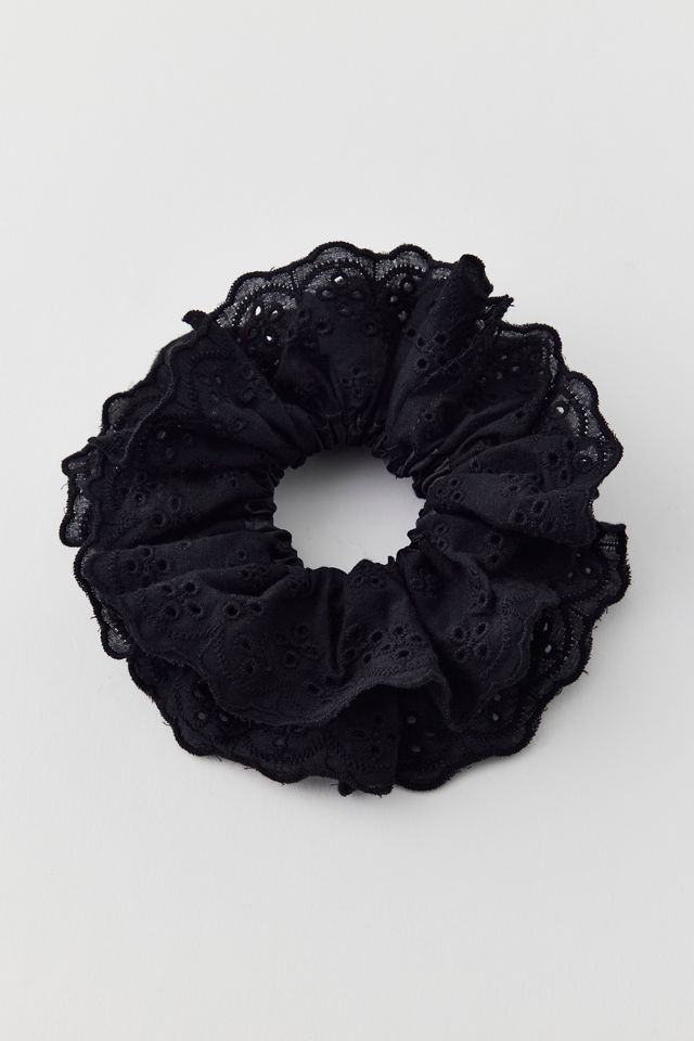 Eyelet Ruffle Scrunchie | Urban Outfitters Canada