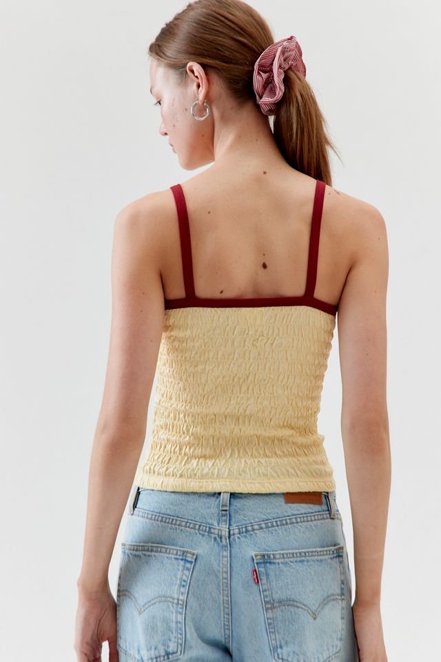 Smocked Fruit Print Tank Top | Urban Outfitters