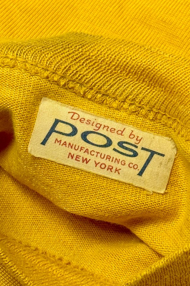 Vintage 1950’s Post Mfg New York Thrashed Long Sleeve Athletic T-Shirt ...