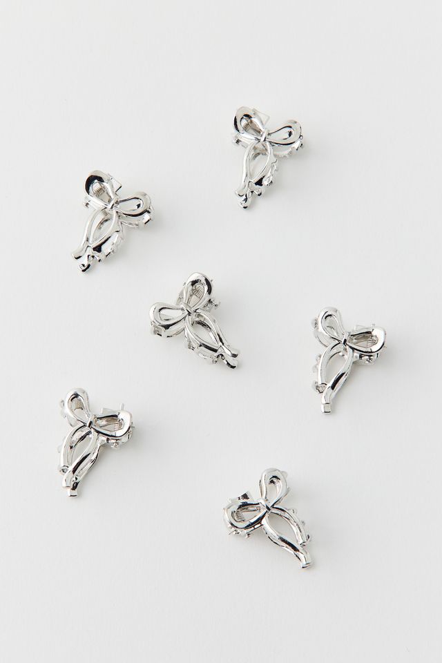 Metal Bow Mini Claw Clip Set | Urban Outfitters