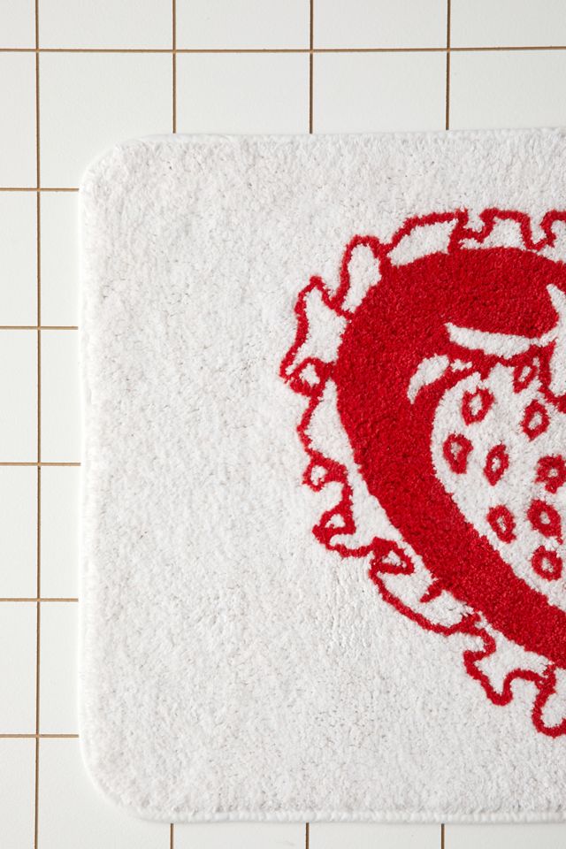 Strawberry Heart Bath Mat | Urban Outfitters
