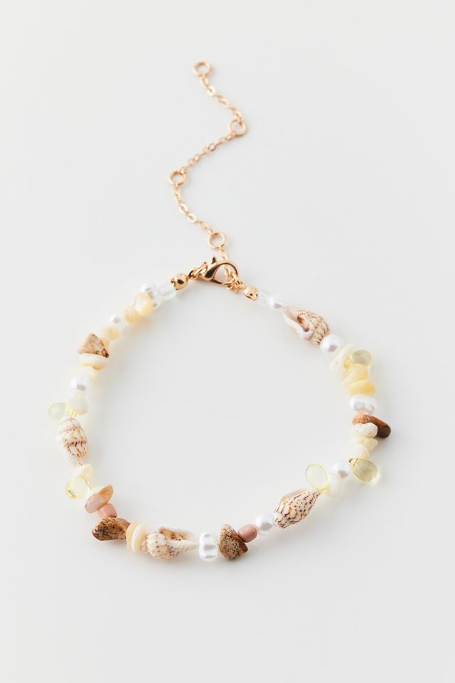 Beaded Shell Anklet | Urban Outfitters