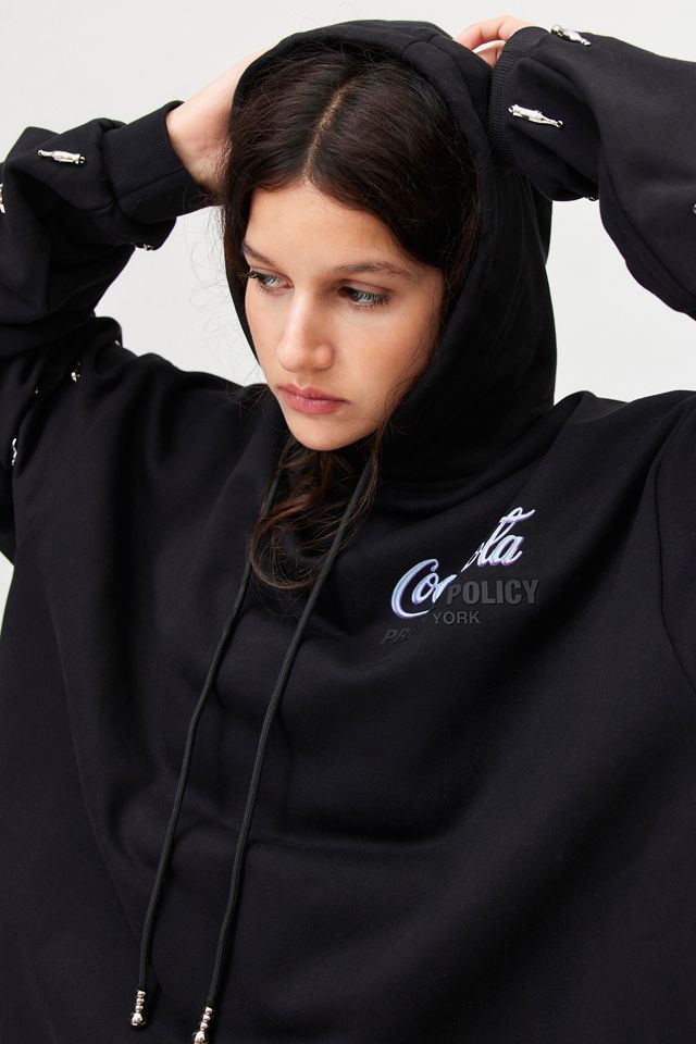 Coca-Cola X Private Policy Charm Embellished Graphic Hoodie Sweatshirt ...