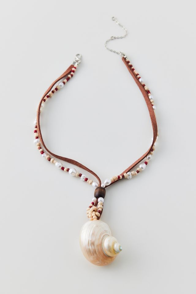 Ariel Shell Corded Necklace | Urban Outfitters