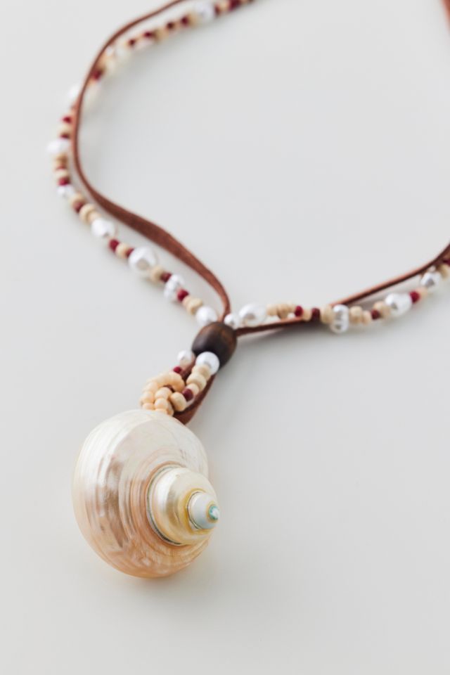 Ariel Shell Corded Necklace | Urban Outfitters