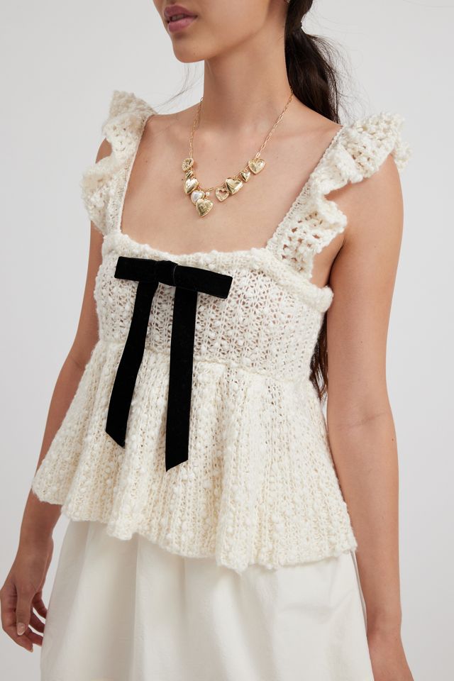 Kimchi Blue Bea Ruffle Sweater Tank Top | Urban Outfitters Canada