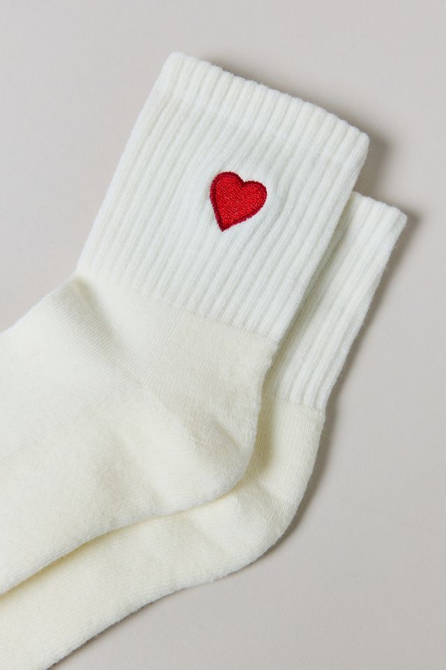 Icon Embroidered Quarter Crew Sock | Urban Outfitters