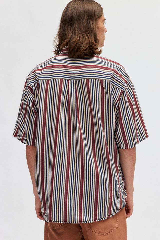 Urban Renewal Vintage Wide Stripe Short Sleeve Shirt | Urban Outfitters