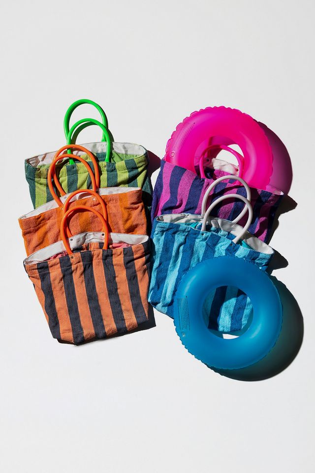Puebco Recycled Terrycloth Striped Pool Bag | Urban Outfitters