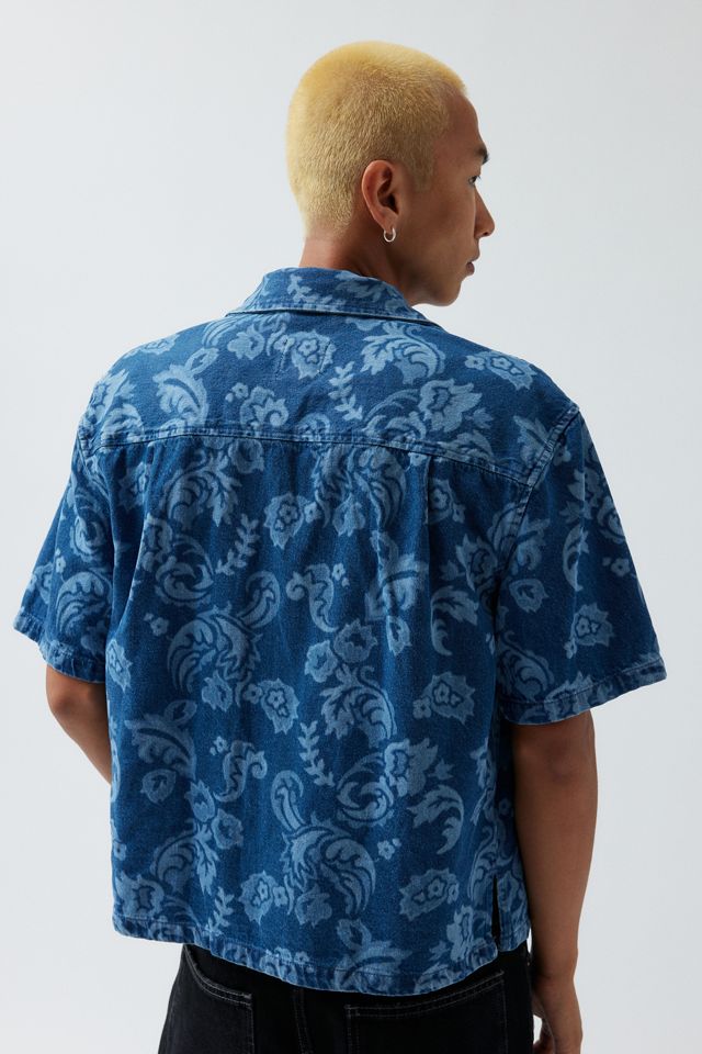 BDG Lucid Laser Denim Short Sleeve Shirt | Urban Outfitters BDG Lucid Laser Denim Short Sleeve Shirt | Urban Outfitters