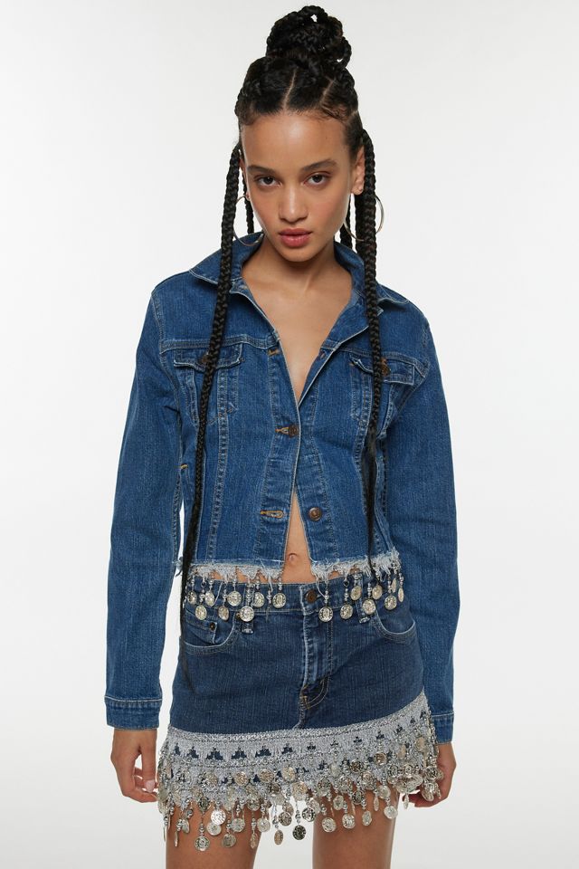 Urban Renewal Remade Coin Trim Denim Jacket | Urban Outfitters