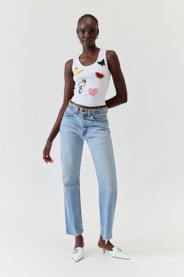 Urban Renewal Remade Sequin Patch Tank Top | Urban Outfitters