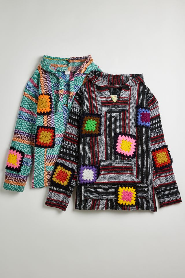 Urban Renewal Remade Granny Square Patch Beach Pullover Hoodie | Urban ...