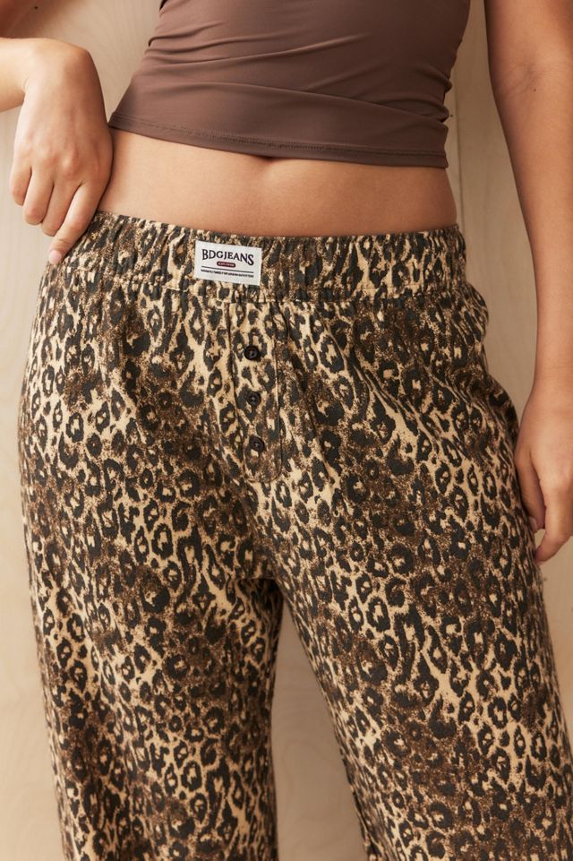 BDG Leopard Print Straight-Leg Trouser | Urban Outfitters BDG Leopard Print Straight-Leg Trouser | Urban Outfitters