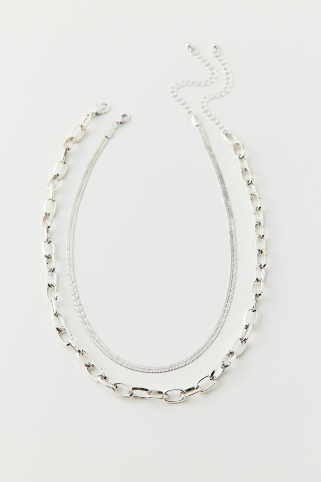 Essential Paperclip Chain Layering Necklace Set | Urban Outfitters