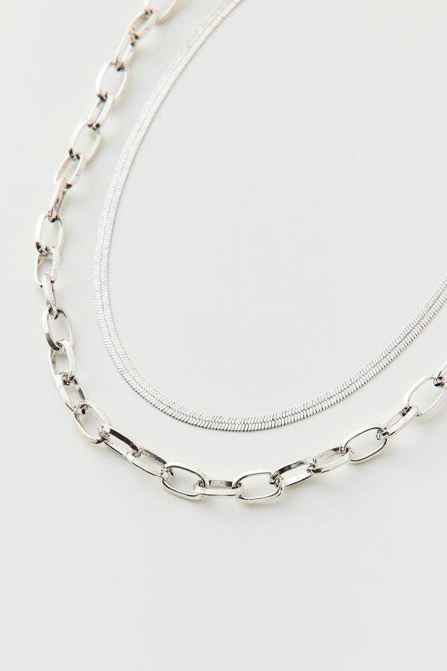 Essential Paperclip Chain Layering Necklace Set | Urban Outfitters