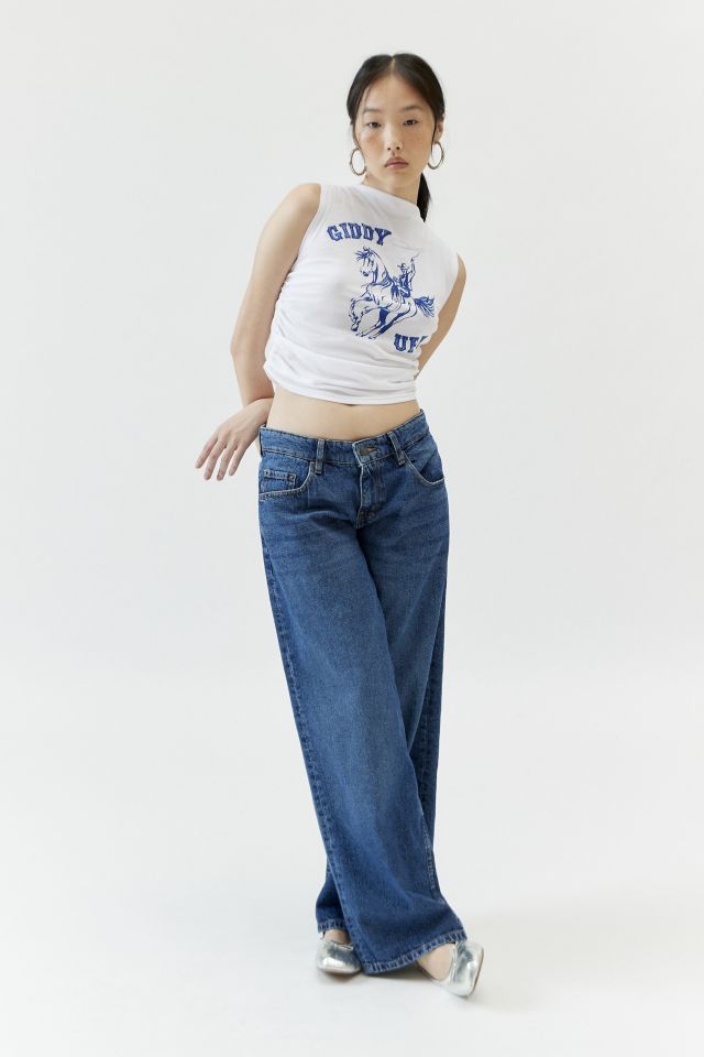 Project Social T Giddy Up Ruched Tank Top Urban Outfitters