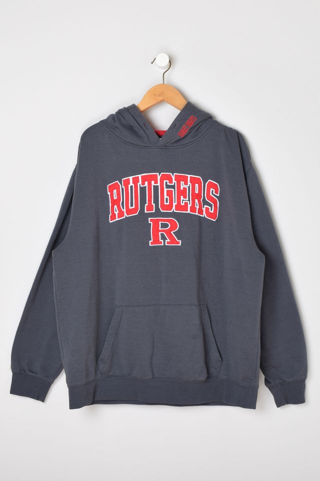 Vintage 90s Rutgers Dark Grey Hoodie | Urban Outfitters