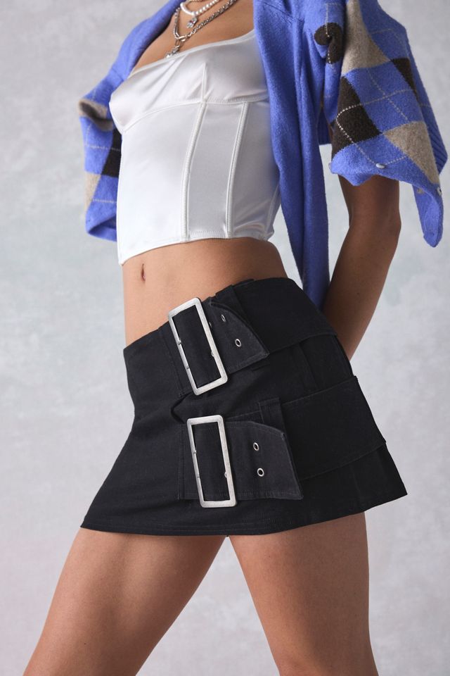 Silence + Noise Sophia Double Belted Micro Skort | Urban Outfitters