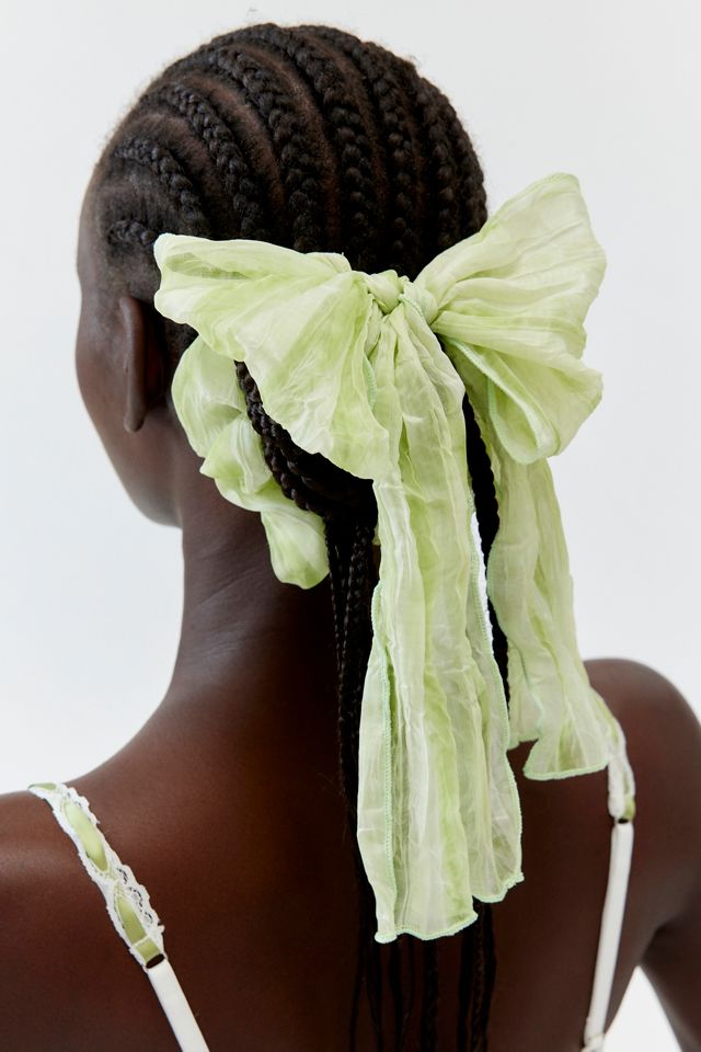 Long Bow Crinkle Scrunchie | Urban Outfitters
