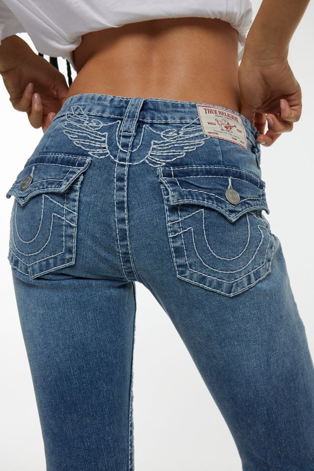 True Religion Big T Horseshoe Wing Flare Jean | Urban Outfitters