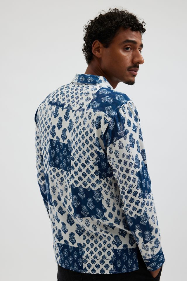 Raga Man Verdant Long Sleeve Button-Down Shirt | Urban Outfitters