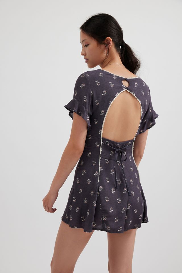 Kimchi Blue Thalia Open Back Romper | Urban Outfitters Canada