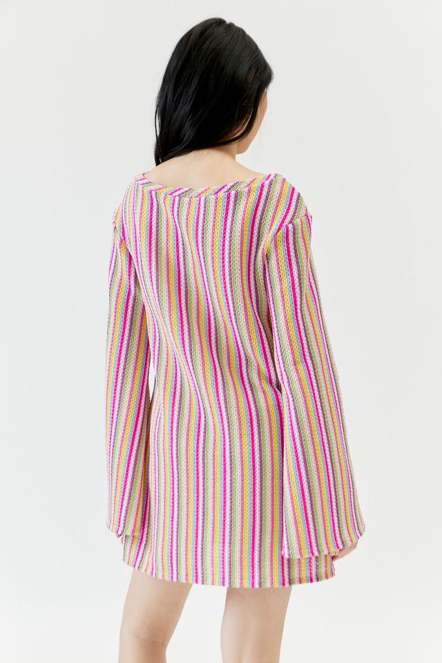 Urban Renewal Remnants Rainbow Knit Mini Dress | Urban Outfitters
