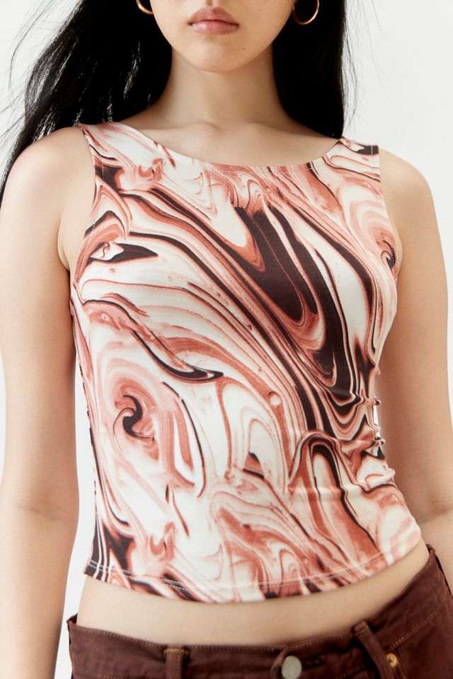 Urban Renewal Remnants Swirl Print Cropped Tank Top | Urban Outfitters
