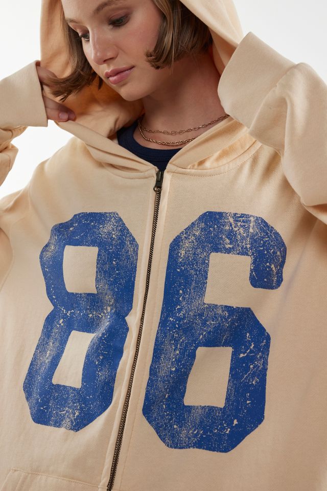 86 Graphic Zip-Up Hoodie Sweatshirt | Urban Outfitters