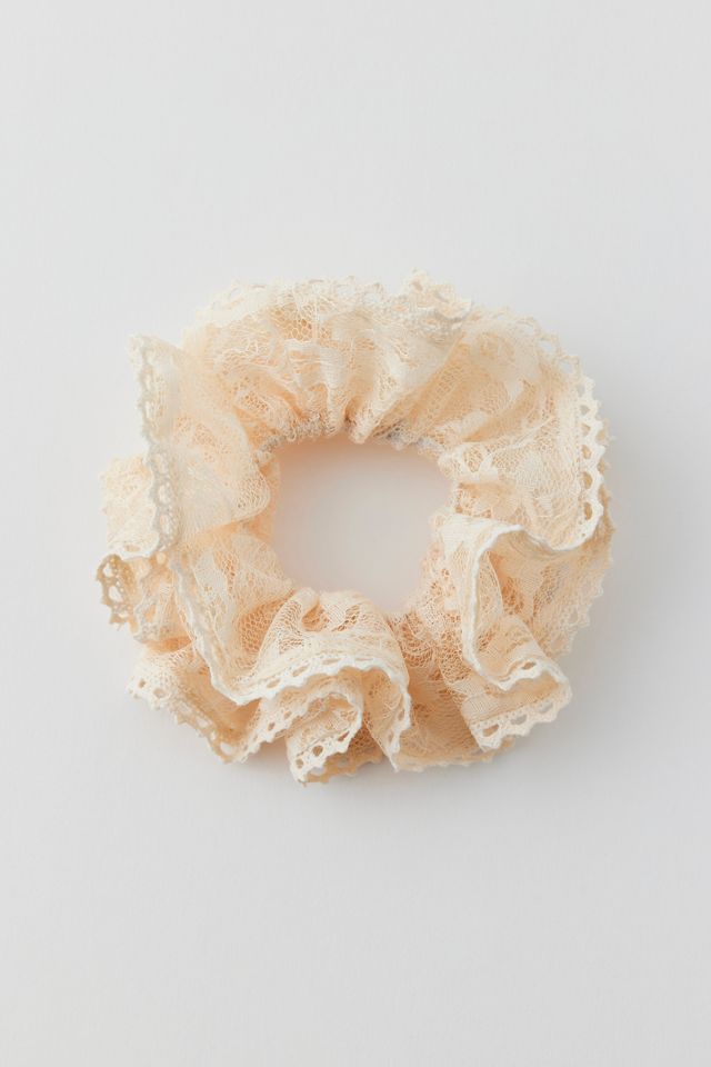 Lace & Crochet Ruffle Scrunchie | Urban Outfitters